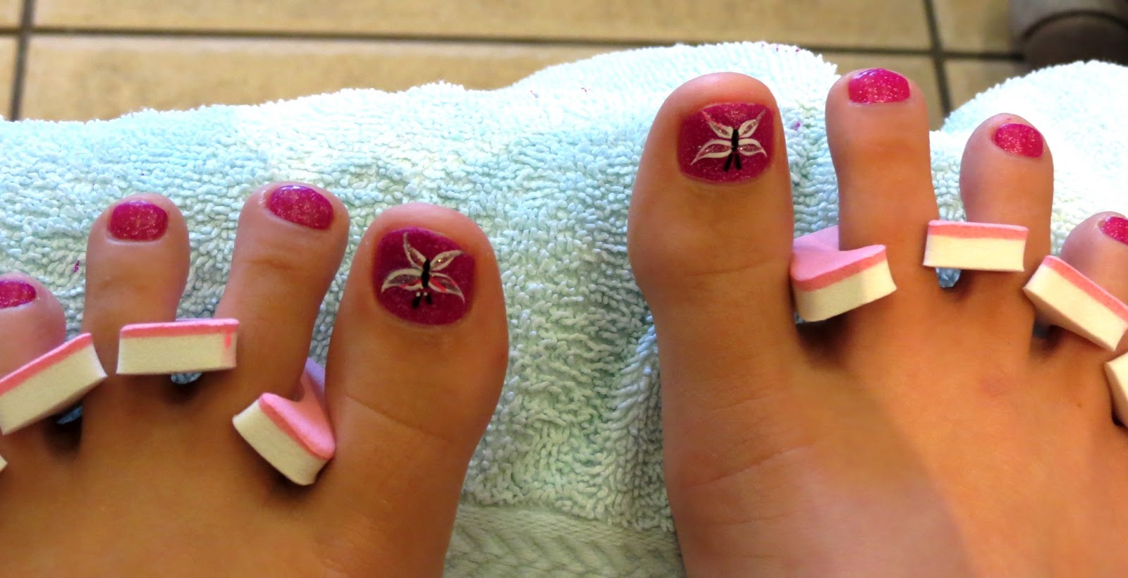 Meandering...: Shelby's Mani-Pedi on Tuesday
