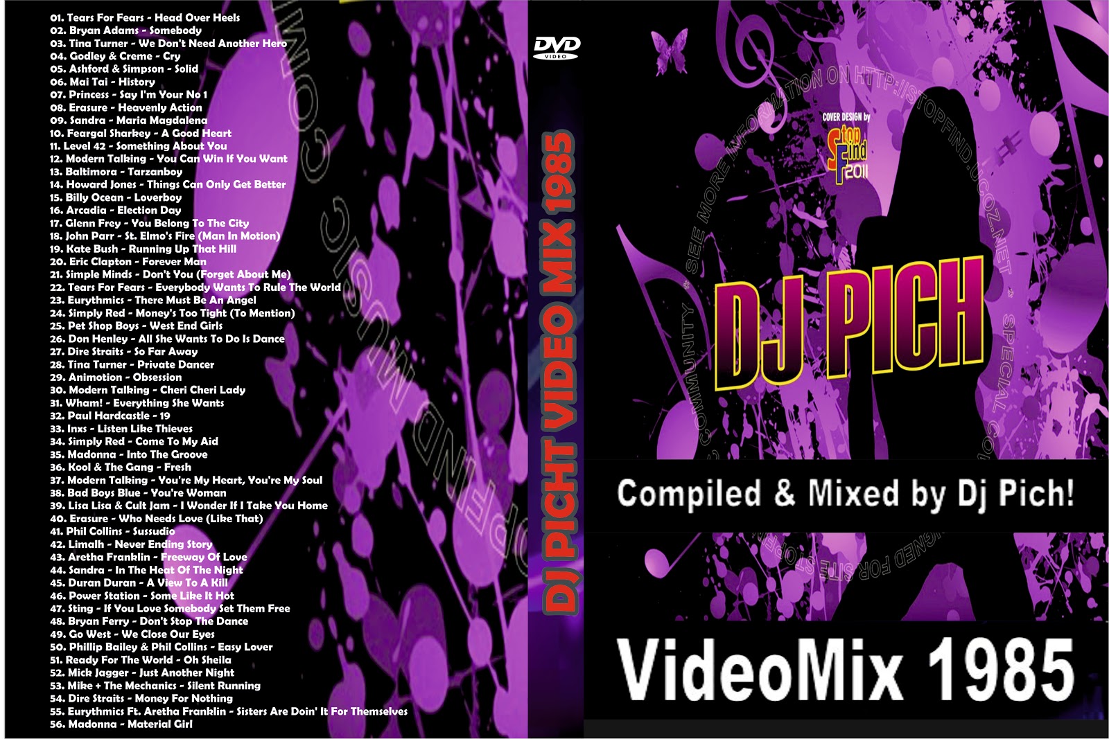 ROKO DVD COVER: DJ PICH VIDEO MIX 1985