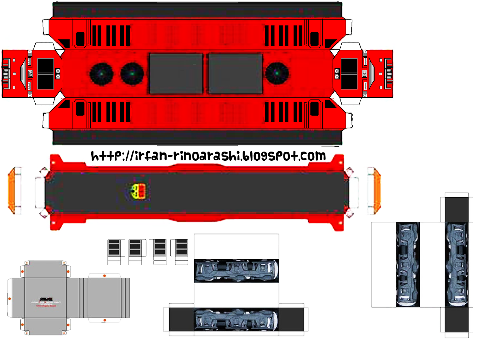 Beberapa Pola Papercraft Lokomotif dan Hasilnya