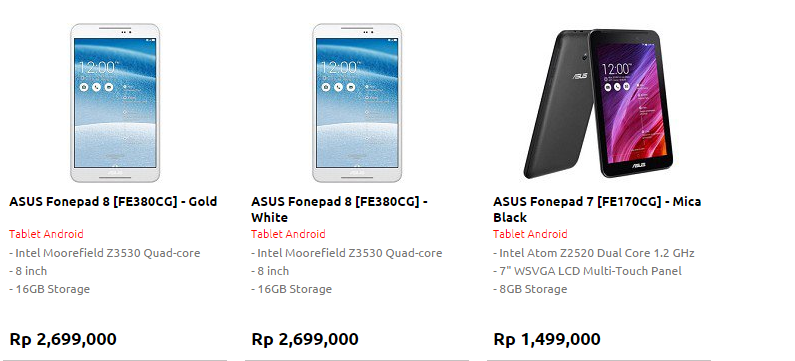 Daftar Harga dan Spesifikasi Tablet Terbaru | ngeBlog.Re