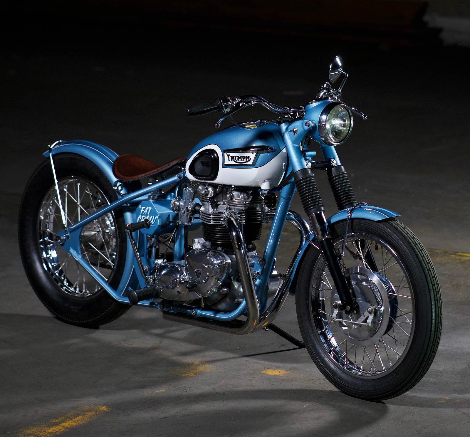 Hell Kustom : Triumph Bonneville 1964 By Vintage Steele
