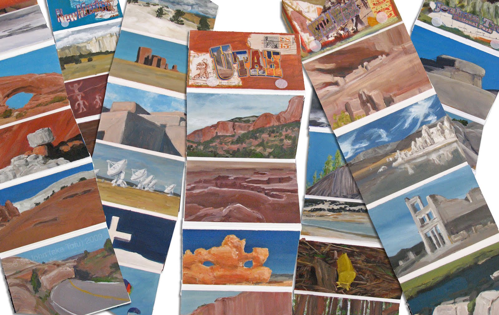 Tofu's Art Blog: Post-Vintage Postcard Booklets