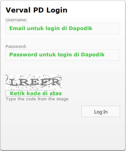 Penjelasan Menu pada Halaman Verval PD | Operator Sekolah
