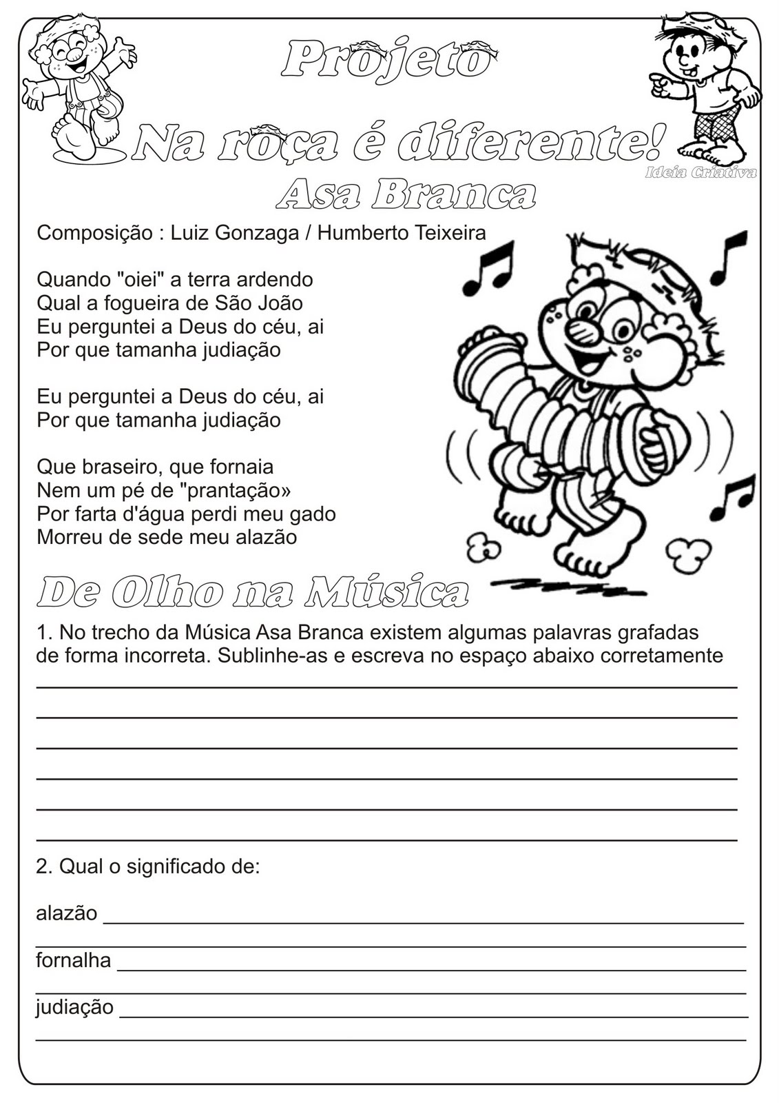 Atividade De Artes Com Música - EDUCA