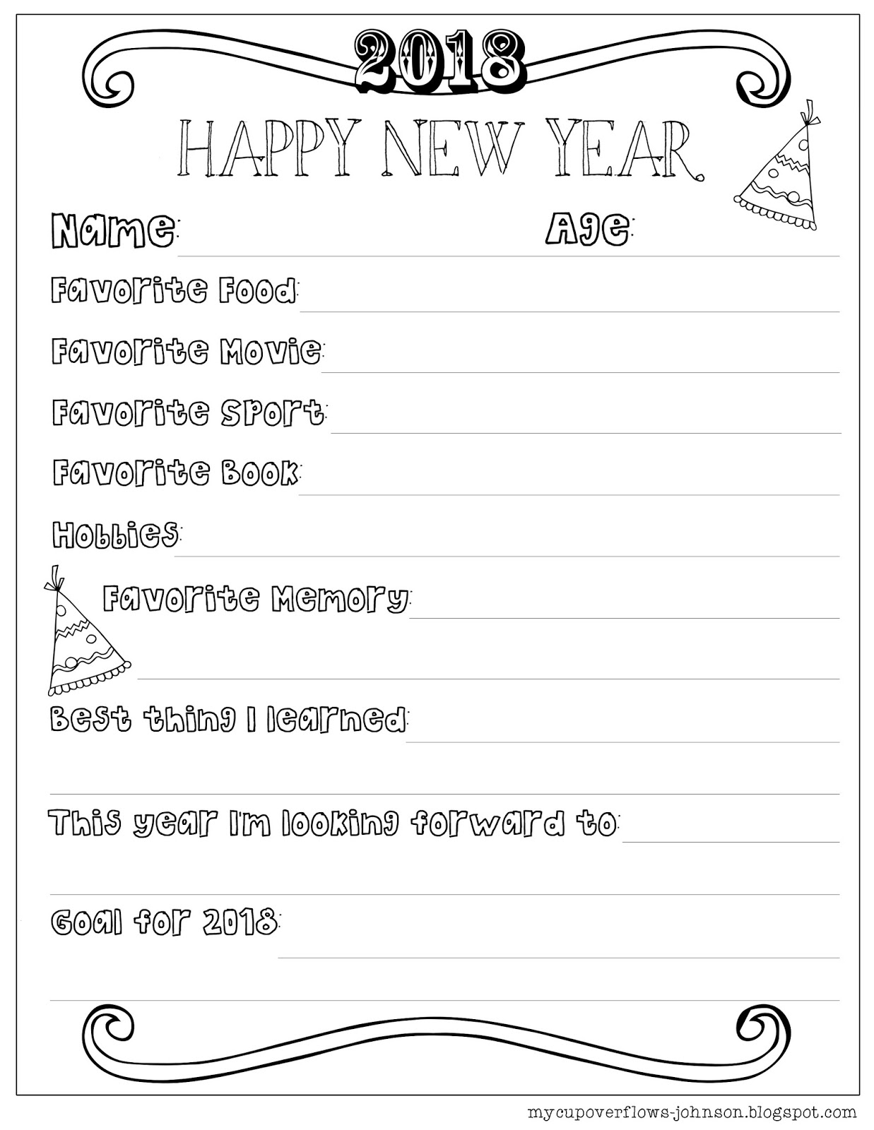 My Cup Overflows: Happy New Year 2018