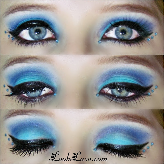 Make Azul com Strass - Pra Toda Mulher
