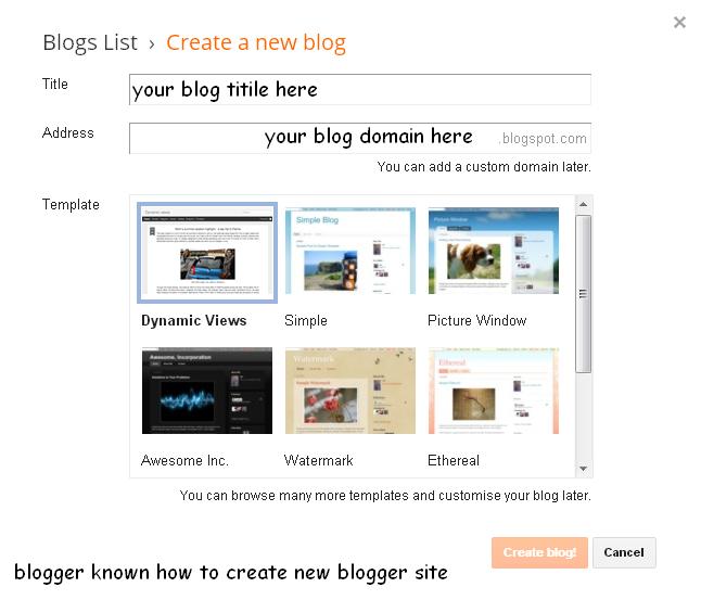 How to Create a Free Blog on Blogger.com ~ mybloggerknown