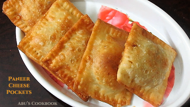 Paneer cheese pockets | Paneer pockets | Paneer parcels - Abu's Cookbook