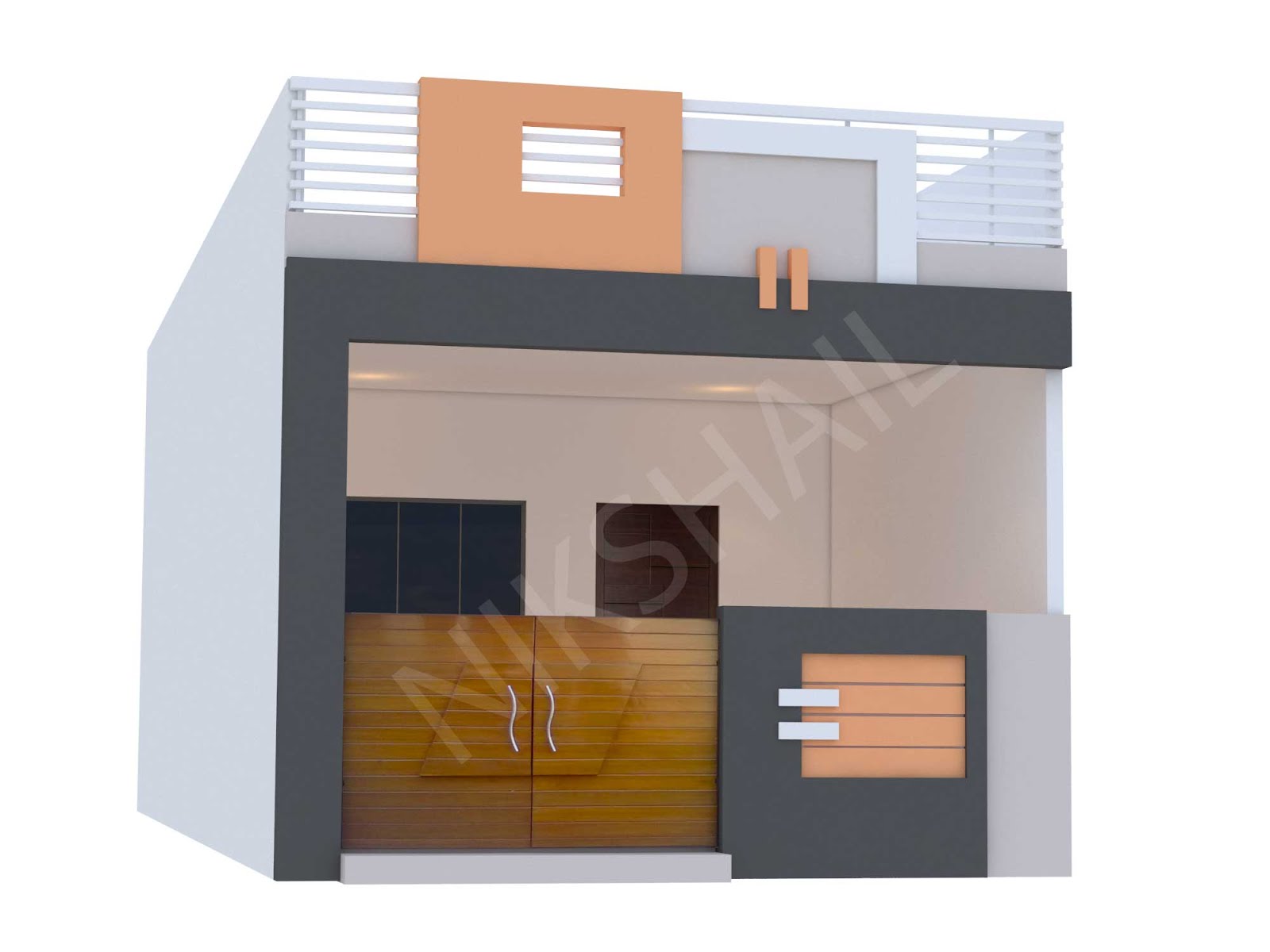 Small House 15 40 House Plan 3d