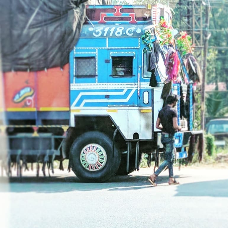Some of the trucks have only a few small painted embellishments, while ...