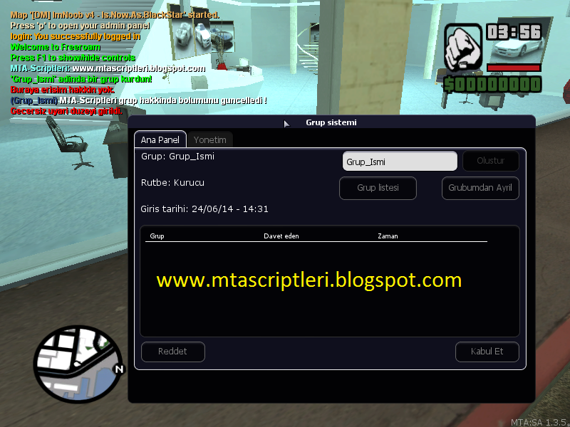 MTA-SA Grup Sistemi - Group System | MTA SCRİPTLERİ