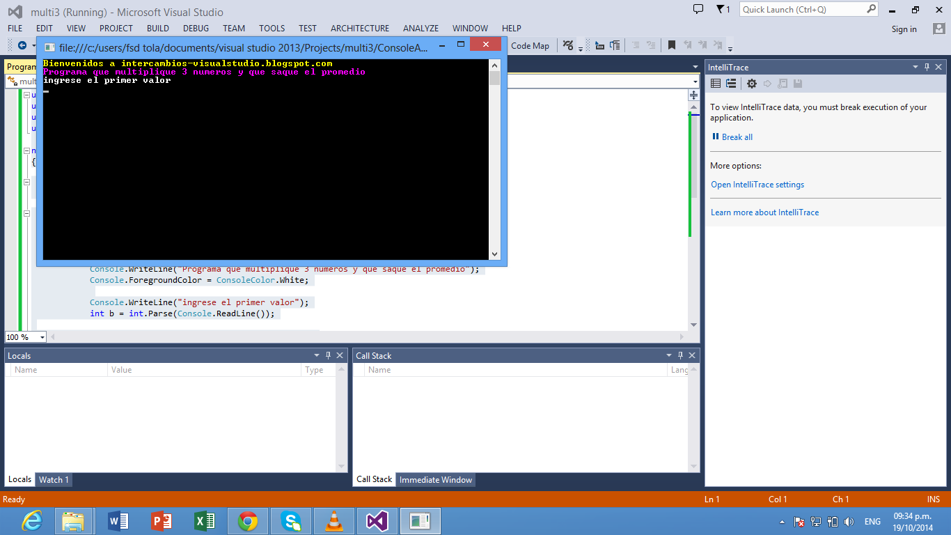 Programar Visual Studio: C# DESAROLLO EN MODO CONSOLA