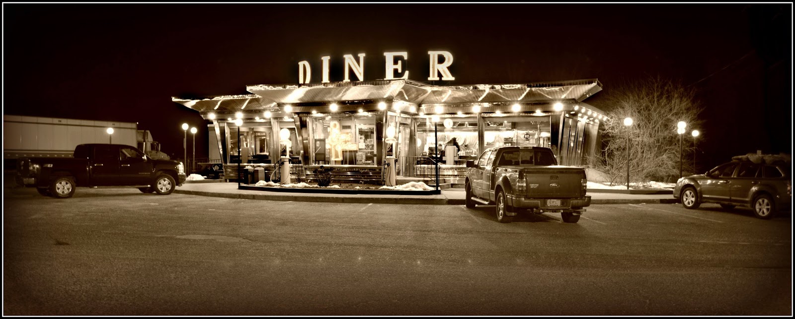Appetite For Photos: Whately Diner, Whately, MA - sepia