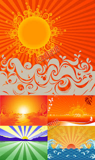 FREE CLIP ART VECTOR: Sunrise and Sunset Vectors