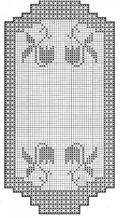 schemi uncinetto centrino a filet
