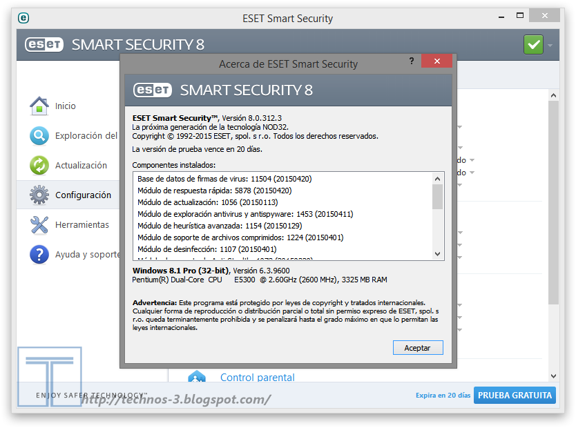 ESET NOD32 Antivirus y Smart Security 8.0.312.3 Final - Explora el ...