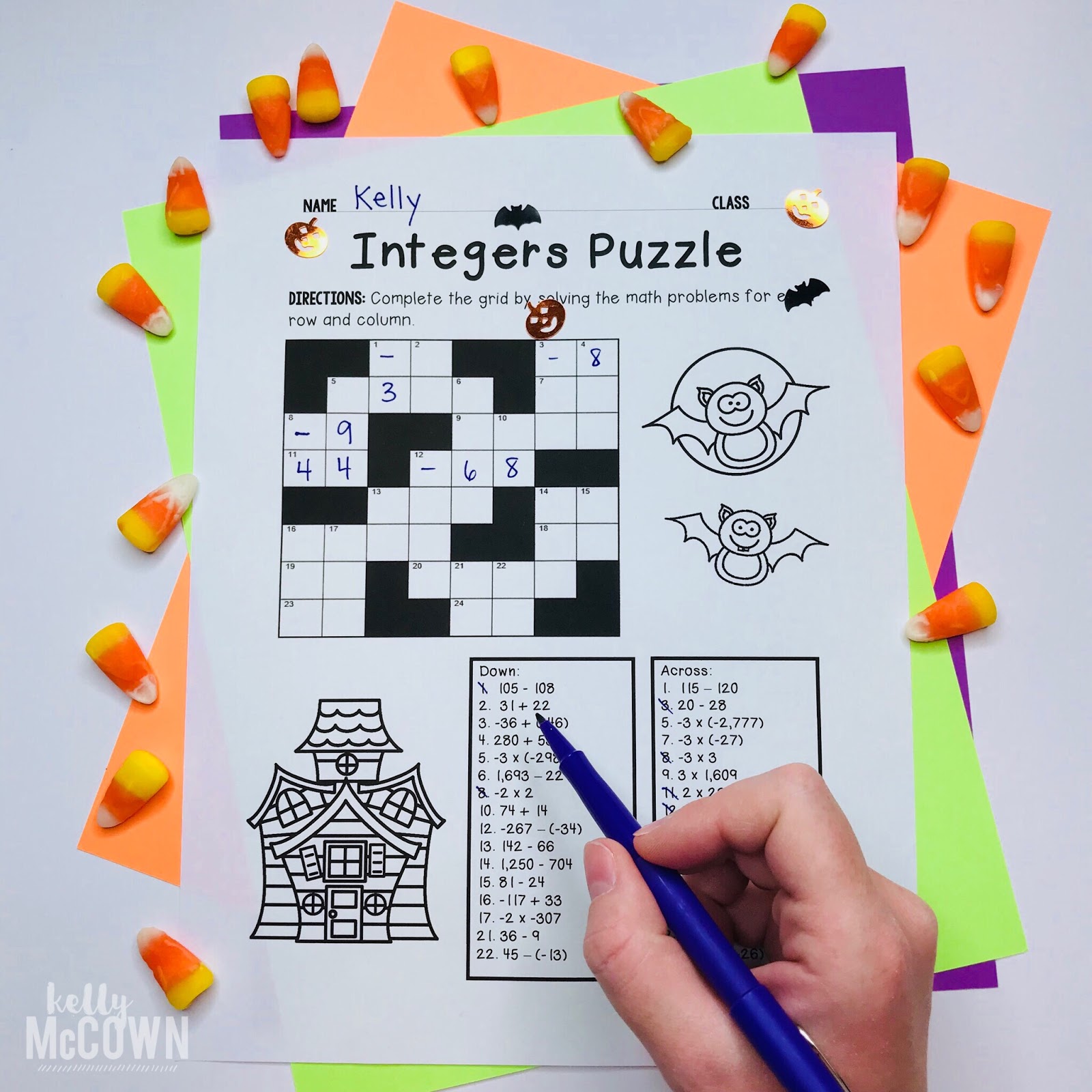 Kelly McCown: Halloween Middle School Math Activities