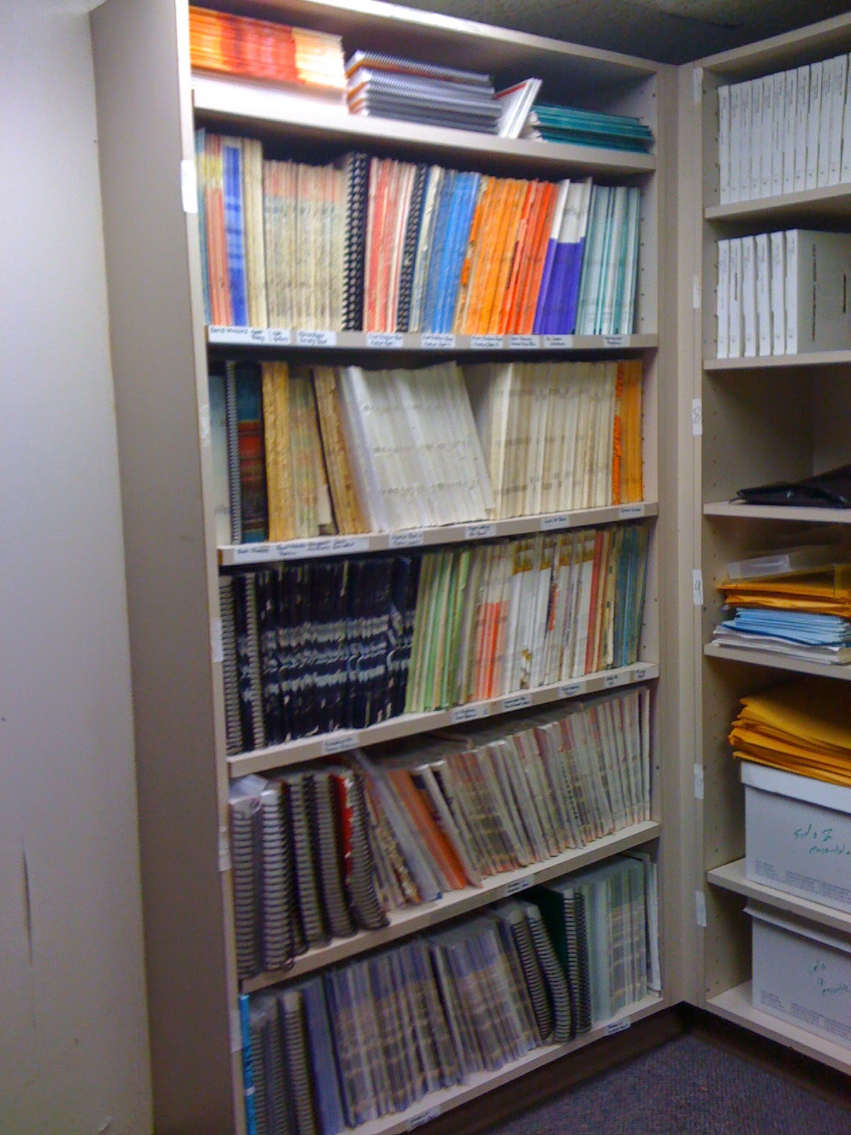 Organization of the Bussey MS Band Library is D-O-N-E Done!