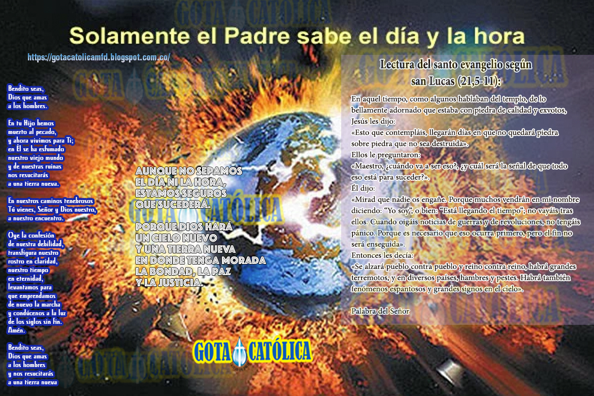 Gota Católica Gotas De Dios Lecturas Del Martes De La 34ª Semana Del