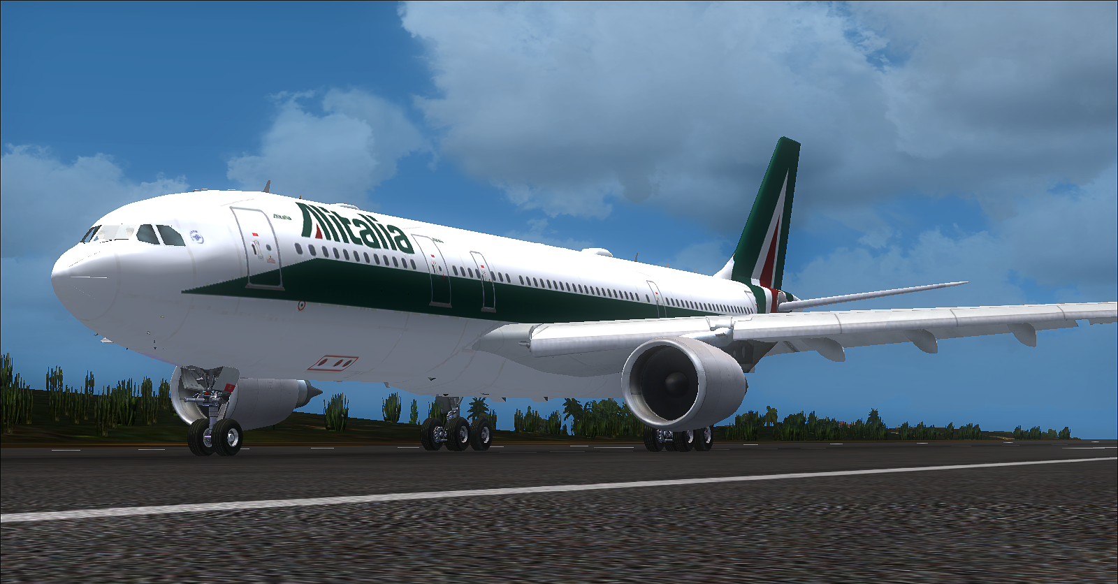[FS2004/FSX] Alitalia Airbus A330 EI-EJH SMS/Overland