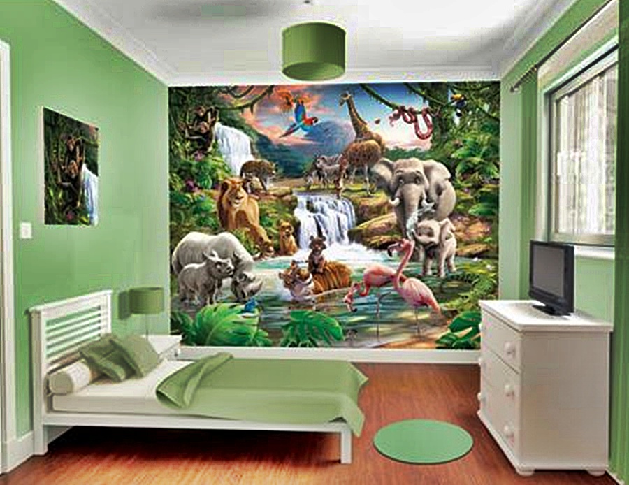 Tapet camera copil, lipirea tapetului