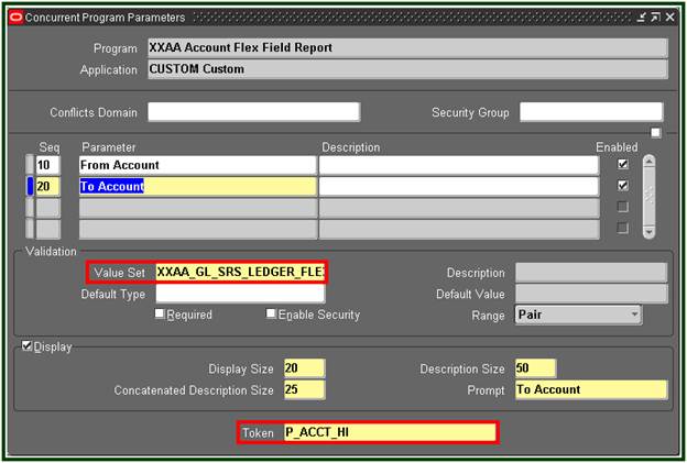 Oracle Applications: AOL - Creating a Custom Account Flex Field Parameter for Concurrent Program ...