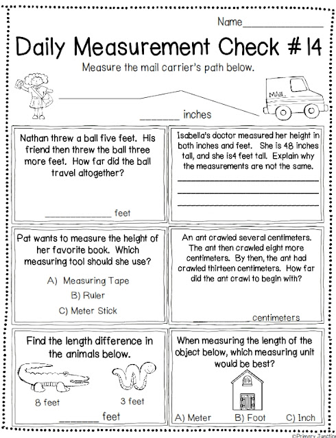 Second Grade Common Core Measurement Unit