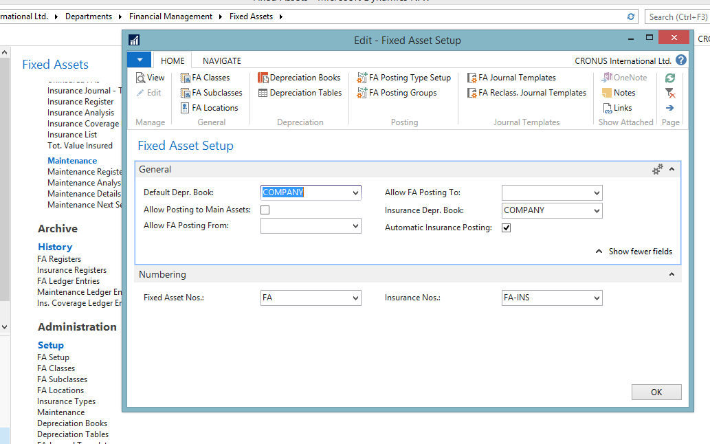 Fixed Assets - Series 1: Fixed Assets Setup in Microsoft Dynamics NAV