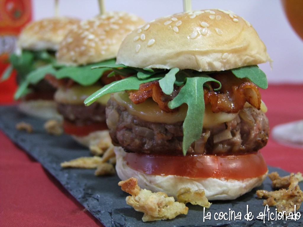 la cocina de aficionado: Mini hamburguesas de ternera