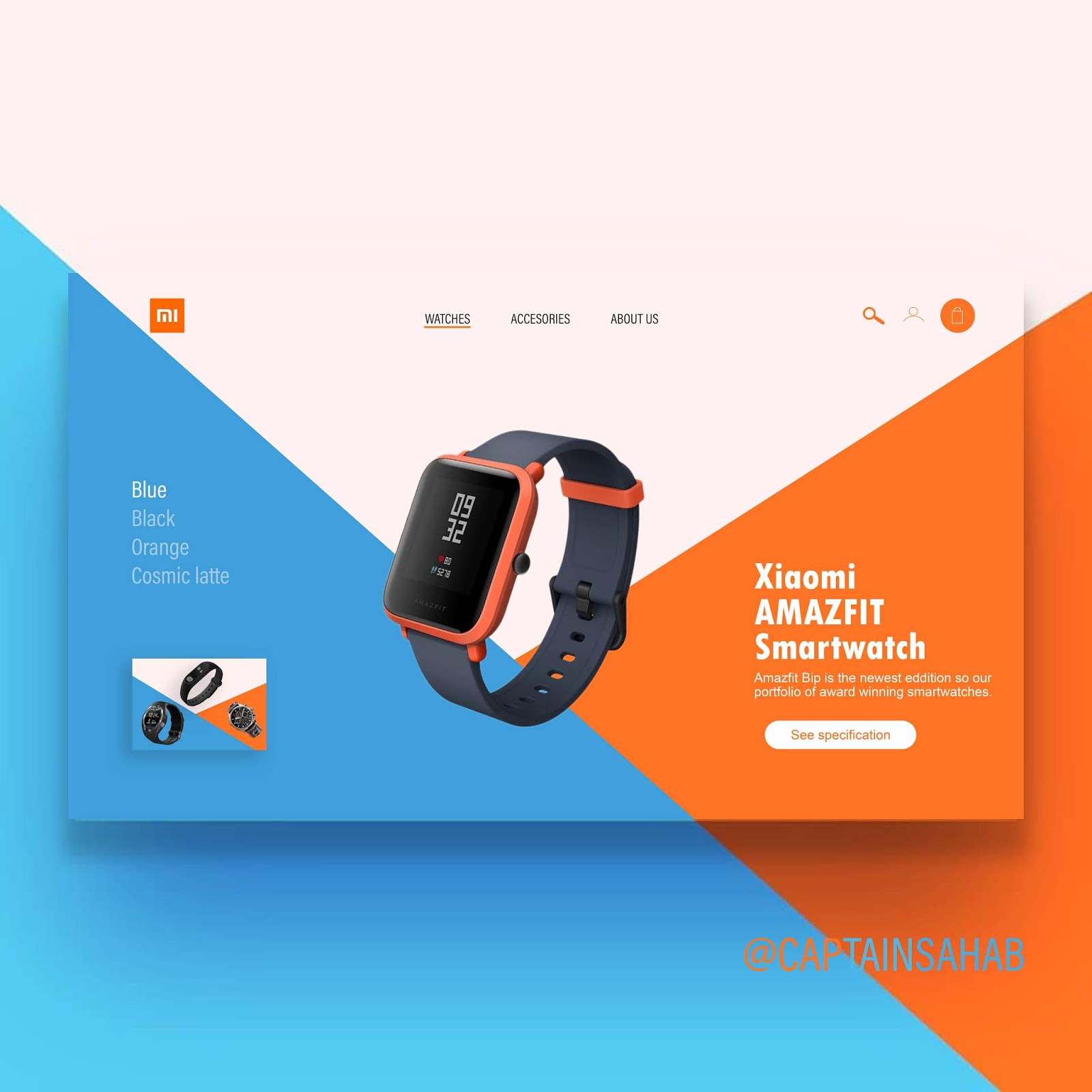 Web Interface MI smartwatches.