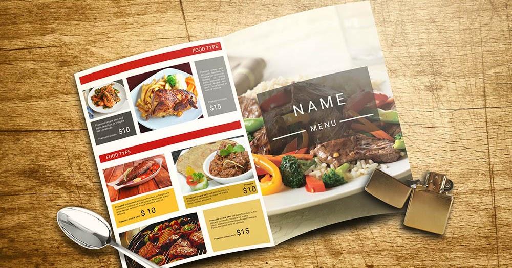 10+ Desain Template Menu & Cover Restoran Gratis PSD,AI,EPS - Materi ...