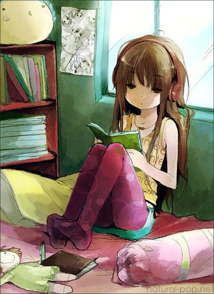 Anime girls reading books | Animoe