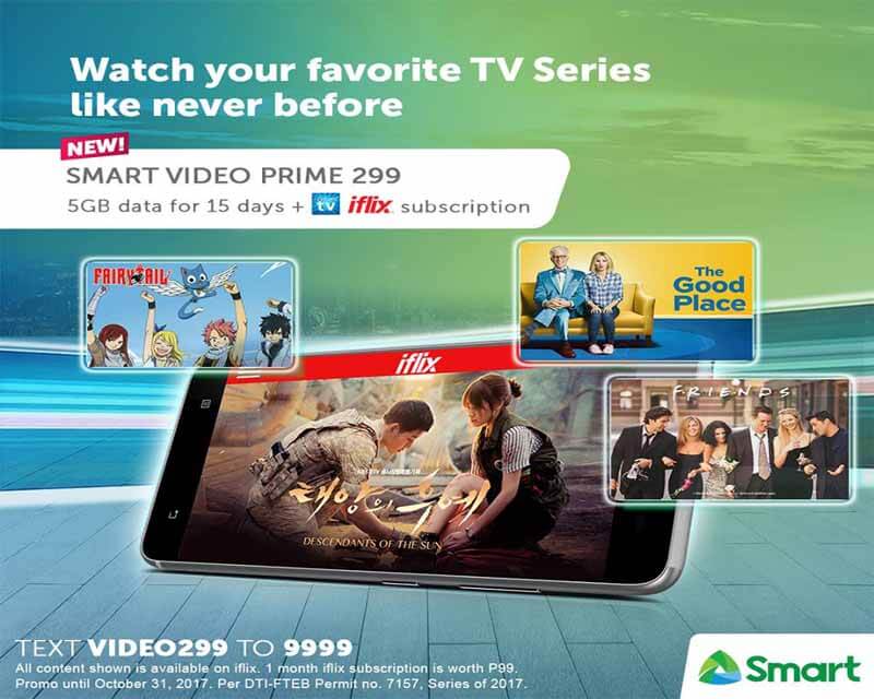 Smart Video Prime 299 – 5GB Data + 30 days iWant TV and iFlix Subscription