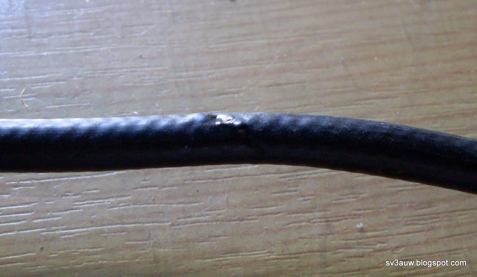 sv3auw: RG-58 coaxial cable bulged!