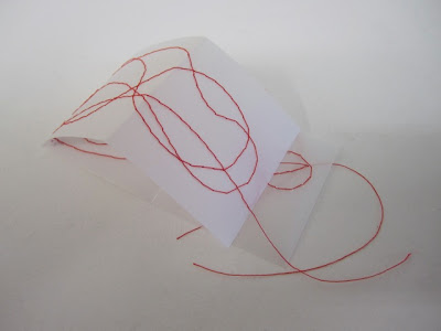 Paper Ponderings: Red thread stitching