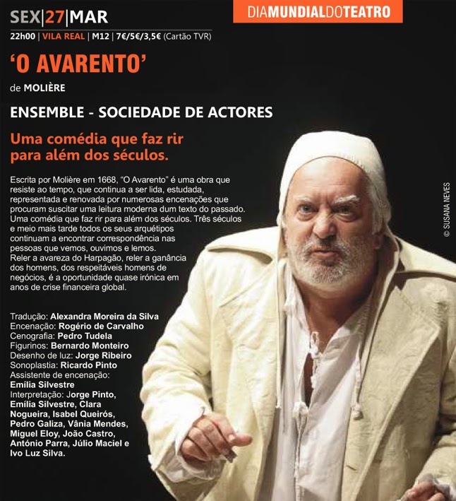 Vinte e Sete - Festival Internacional de Teatro: 'O AVARENTO'