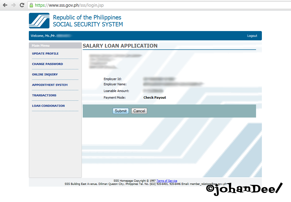 Filing Your SSS Online Salary Loan Application :)) | ©johanDee/