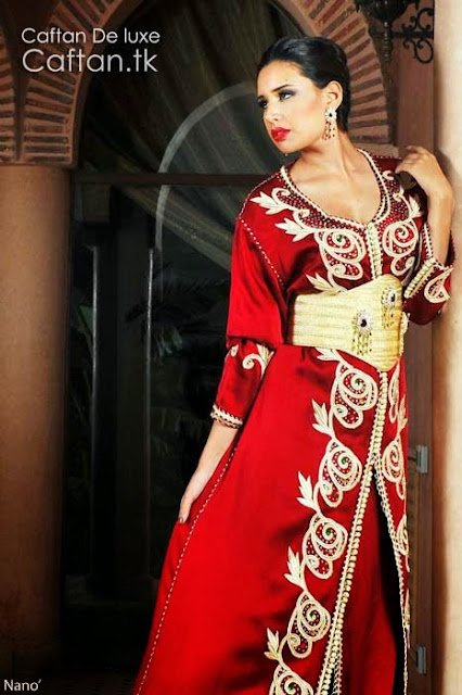 Robe marocaine rouge chic et classe 2014