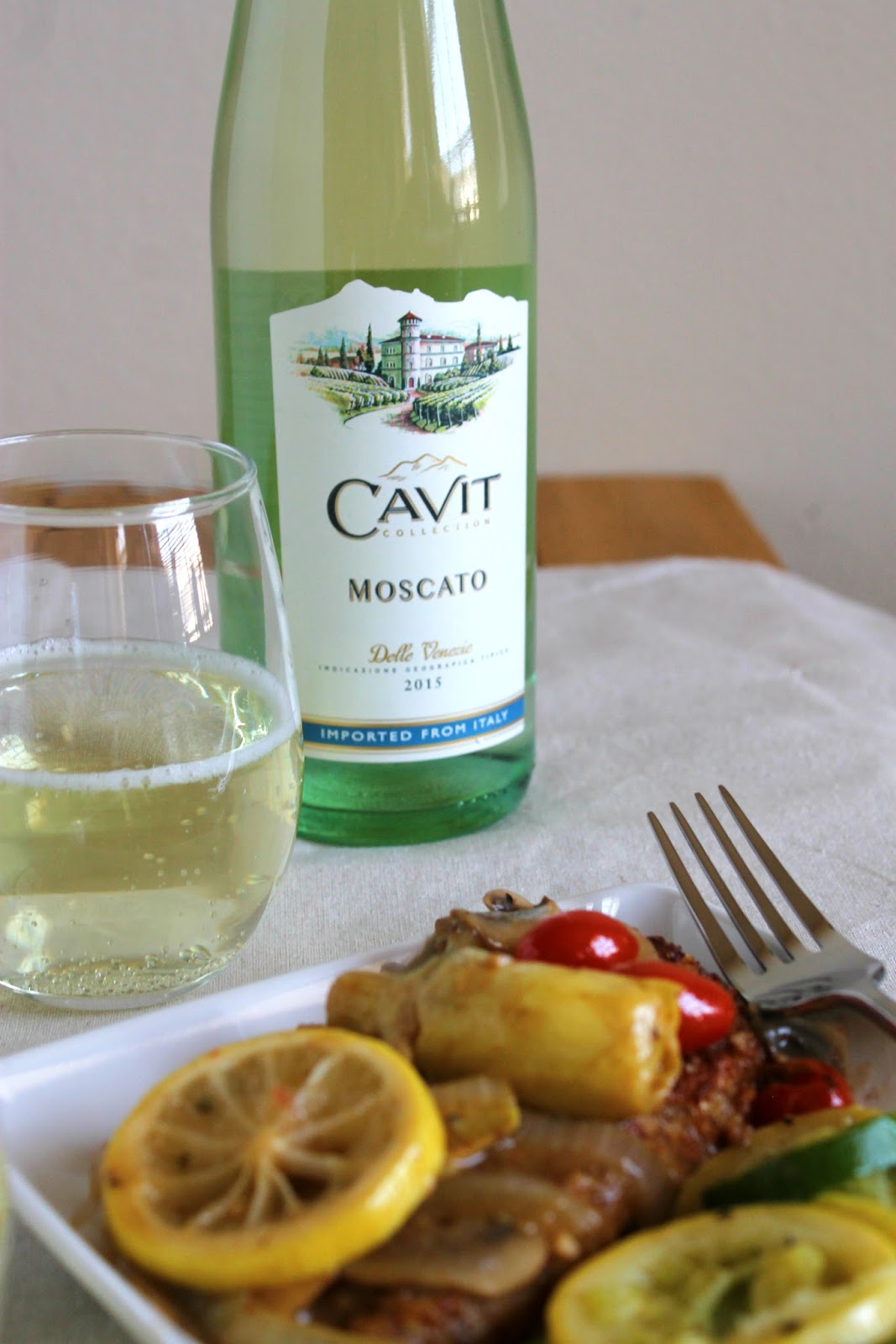Forking Up: Lemon Artichoke Chicken and Cavit Moscato #Sponsored