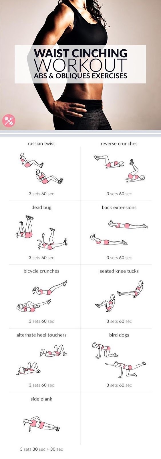 Health Fitness & Beauty: 30-minute Core Exercises for Waist, Abs and ...