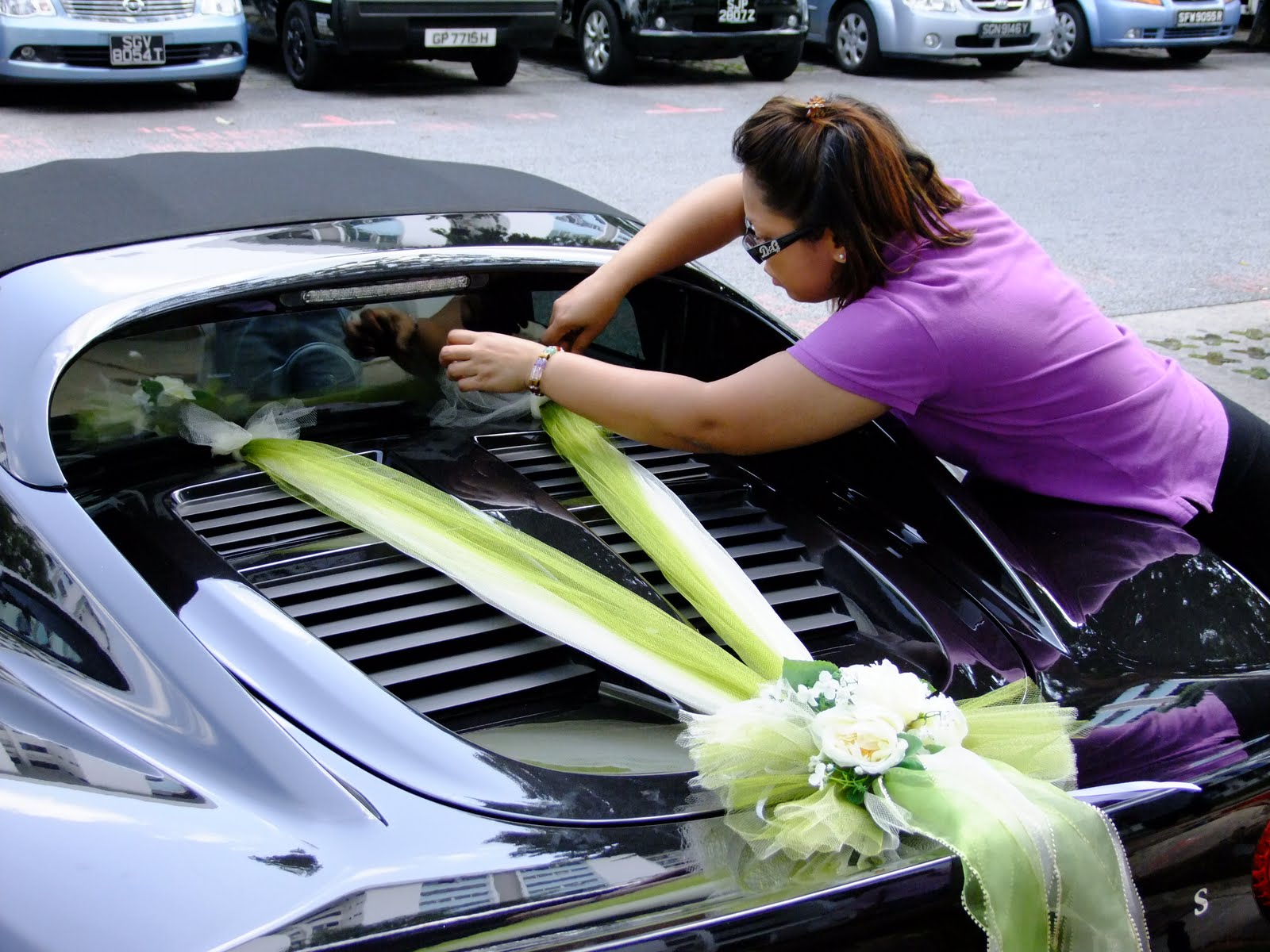 Aura Touch Beauty and Bridal: Wedding Car Decoration for Rental