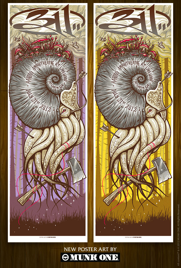 INSIDE THE ROCK POSTER FRAME BLOG: Munk One 311 Atlanta Poster Release ...
