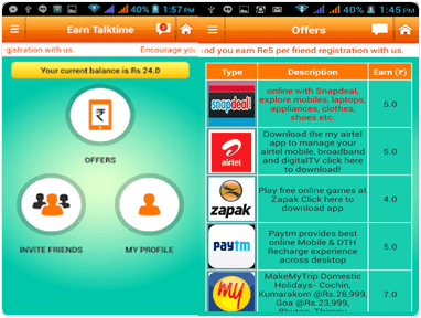 Best 6 Free Mobile Talktime/Recharge Android Apps [India] | TECHI TRIX