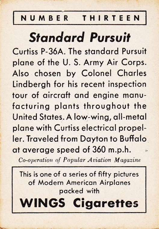 Cardboard History : Sets in my Collection #20-21-22: Wings Cigarettes ...
