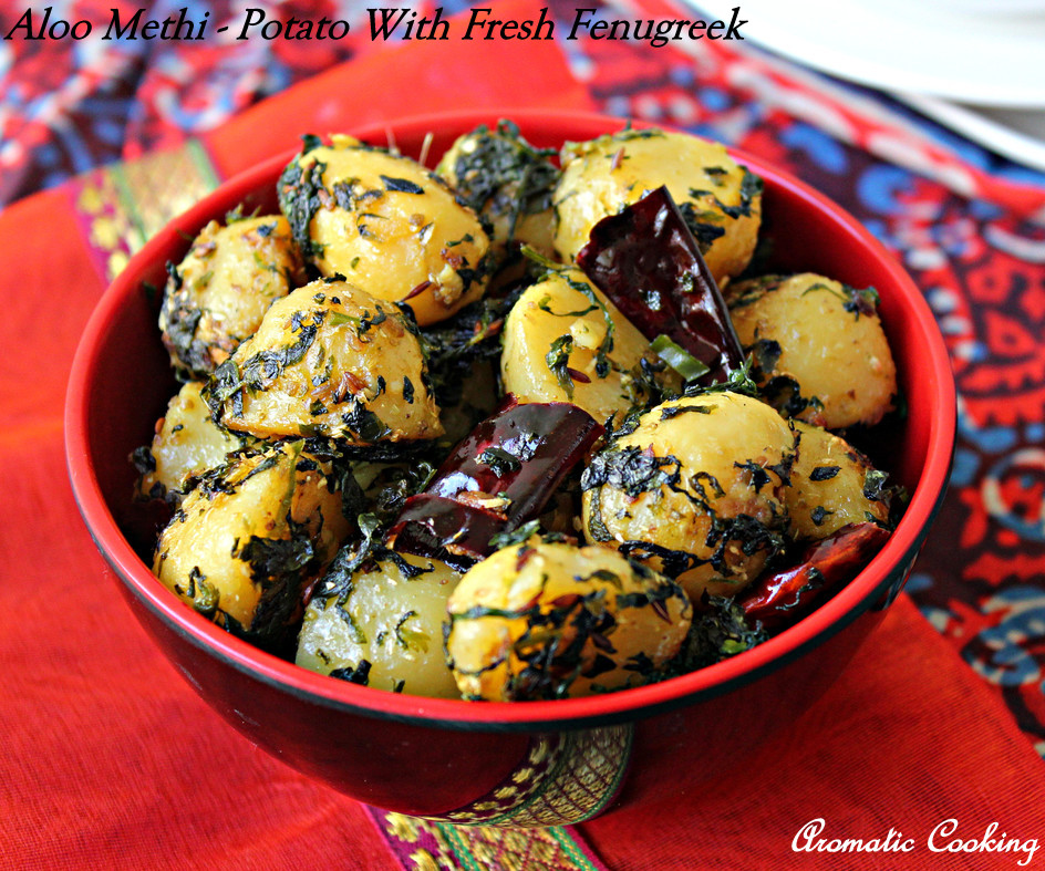 Aromatic Cooking: Aloo Methi/ Potato With Fresh Fenugreek, Dry Version