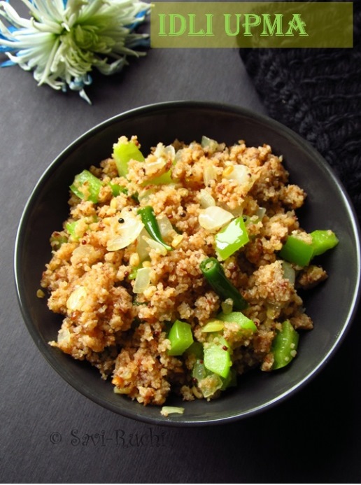 Savi-Ruchi: Horse gram idli upma | Idli uppittu | Mashed and seasoned ...