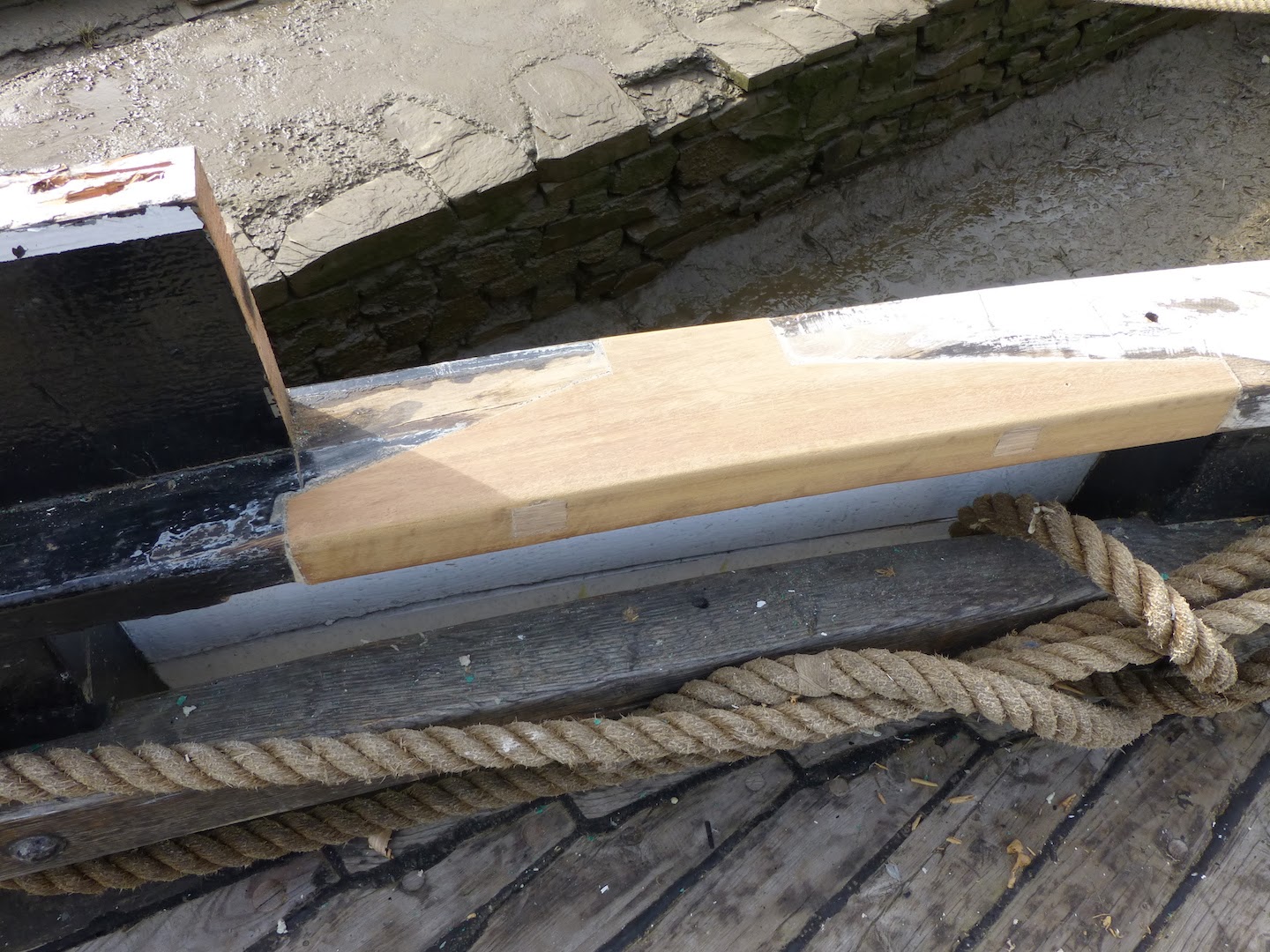 Shamrock (A Tamar Sailing Barge): Bulwark Repairs