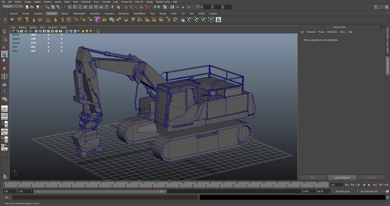 Computer Games Modelling - JCB Project: Digger - Nearly complete low poly