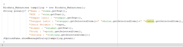 Praktikum Bahasa Pemrograman 2: Membuat form biodata Mahasiswa ...