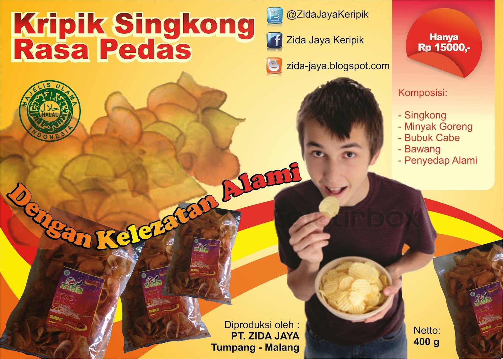 Poster Keripik Singkong Contoh Poster